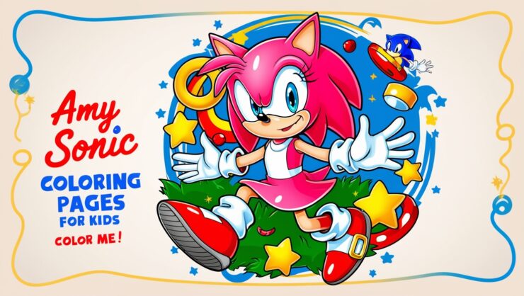 Fun Amy Sonic Coloring Pages for Kids (Free!)