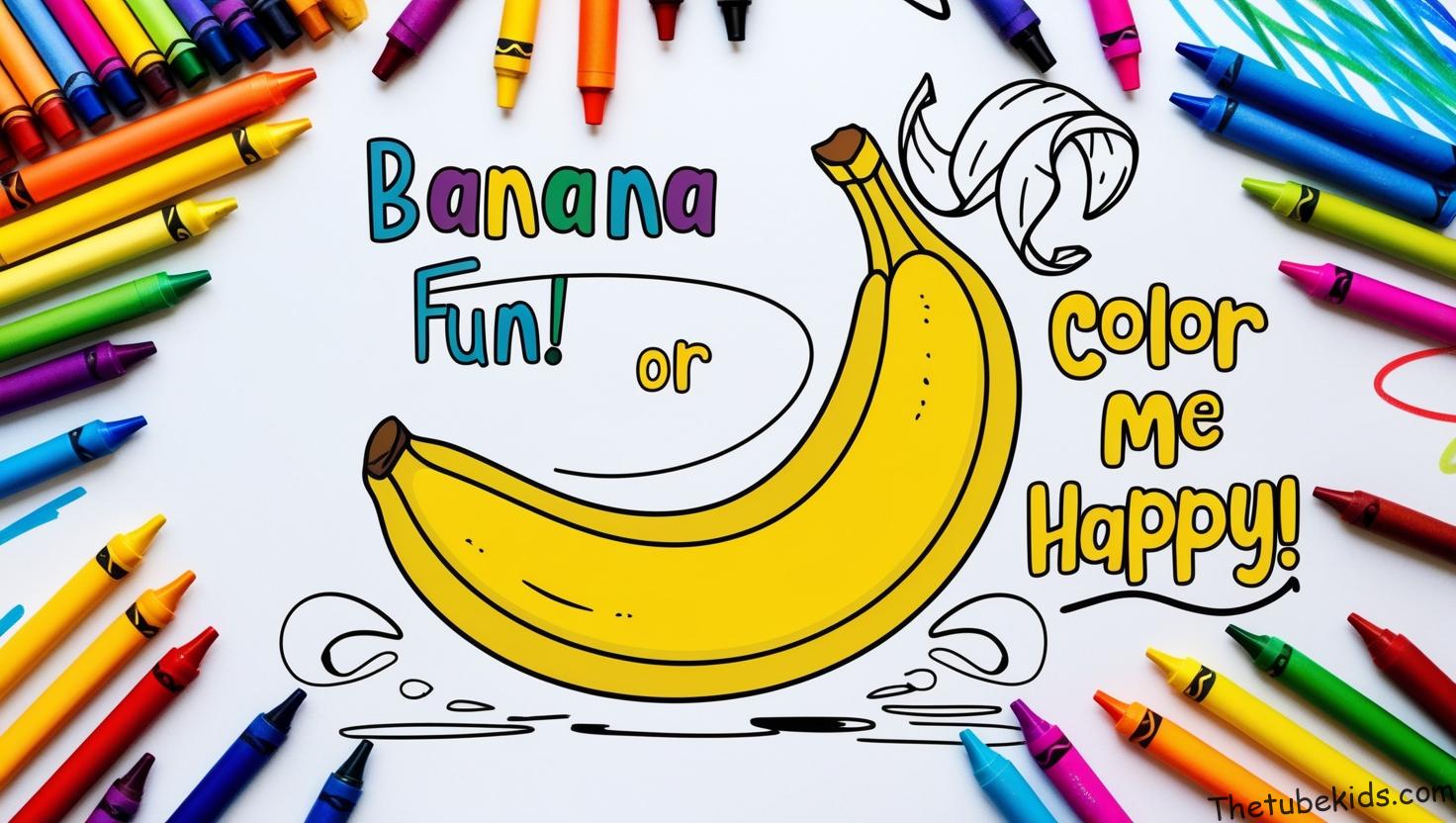 Discover the Best Banana Coloring Page for Kids (100% Free Printables)