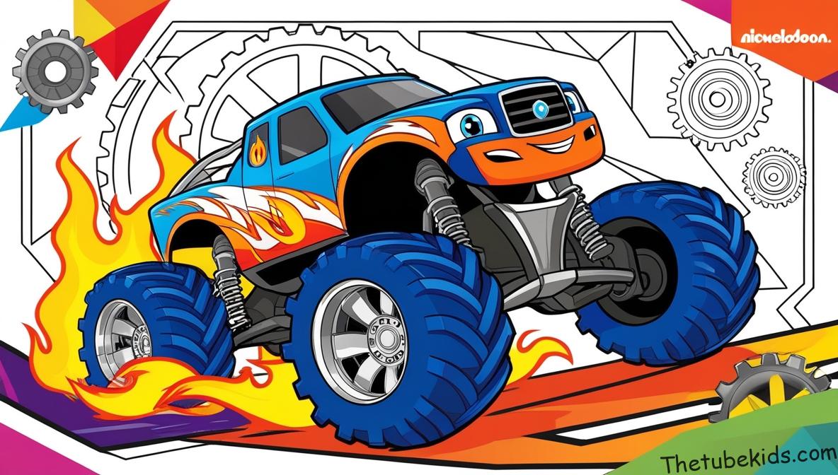 Blaze Printable Coloring Pages for Kids (100% Free Printables)