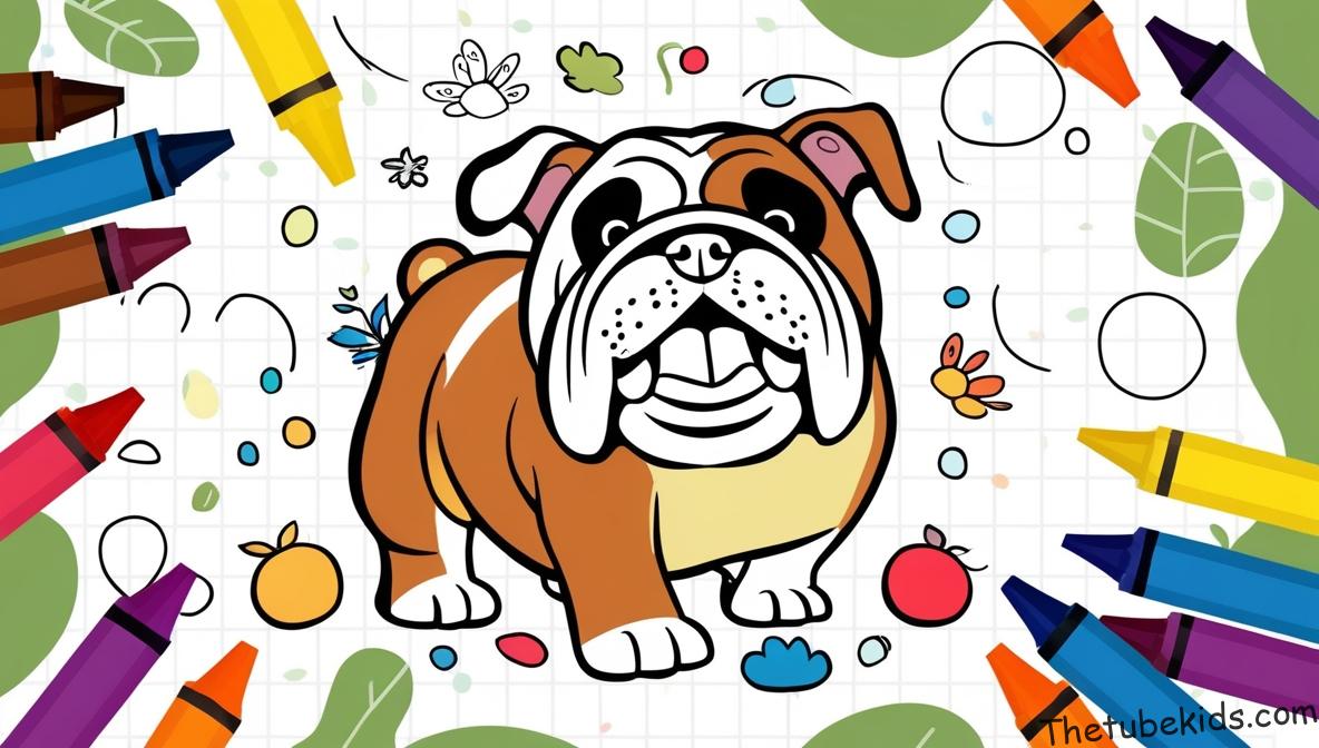 Bulldog Coloring Pages for Kids (100% Free Printables) Download