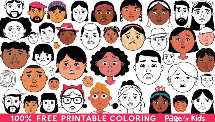 Coloring Pages Of Faces For Kids (100% Free Printables)
